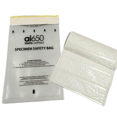 China Customized LOGO Biohazard Specimen Transport Bag Friendly PE for sale