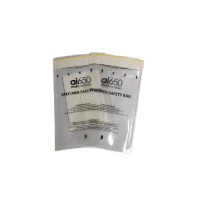 China 95kpa Biohazard Specimen Bags 3 Wall Clear For Laboratory for sale