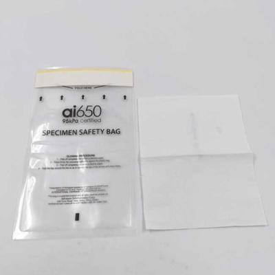 China PE Biological 95kPa Specimen Transport Bag Customized for sale
