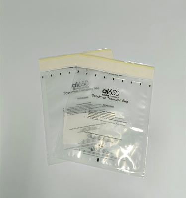 China Customize Biohazard Specimen Bags Self Adhesive Printed for sale