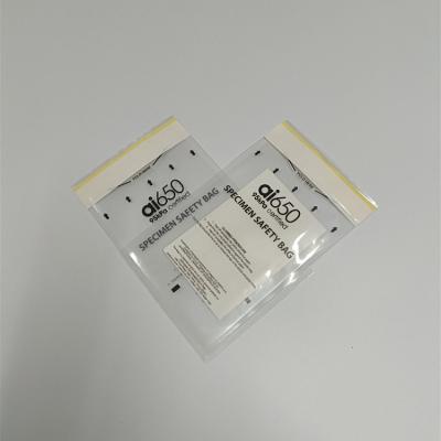China Ai 650 Self Adhesive Specimen Transport Bags Biohazard Specimen Bags Accept Customization for sale