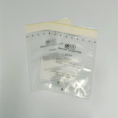 China Generic Biohazard Specimen Bags For Laboratory Sample With Biohazard Logo (Pack Of 50) Clear for sale