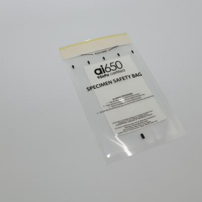 China Clear Specimen Bag, Polyethylene Clear Biohazard Bags Pack Of 50, Disposable Bags For Packaging for sale