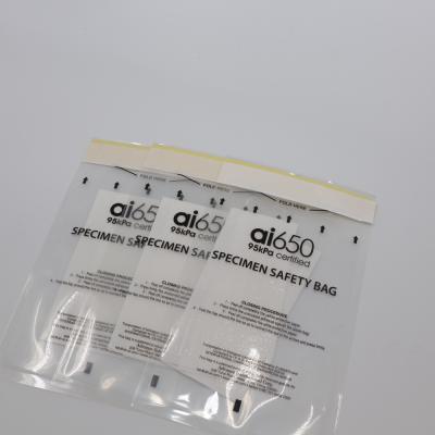 China Customized Lab Biochemical Specimen Bag Self -Adhesive Seal Medical Specimen Bag for sale