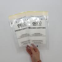 China Waterproof Medical Specimen Biohazard Bags With Back Pouch for sale