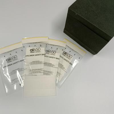 China 7 Slotted Absorbent Pocket Sleeve Specimen Bag Specimen Zipper Top Bag for sale