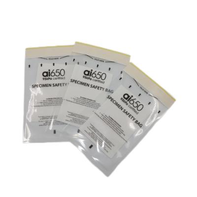 China Laboratory Transport Collection Sample 2 Pouch Biohazard Specimen Bag for sale