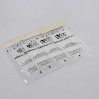 China Customized Disposable Biohazard 3 Layers Sealed Specimen Transport Bag For Un3373 Packaging for sale
