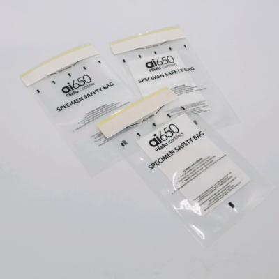 China Laboratory 3 Wall 95kPa Biohazard Specimen Bag Customized for sale