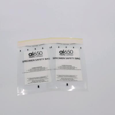 China Medical Lab PE Plastic 95kPa Biohazard Bag Self Adhesive for sale