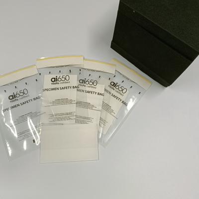 China Lab Medical Biohazard Lab Plastic Specimen Transport Bag With Double Pouches for sale
