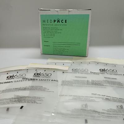 China Customized Plastic Ziplock Biohazard Specimen Bag Zipper Seal Medical for sale
