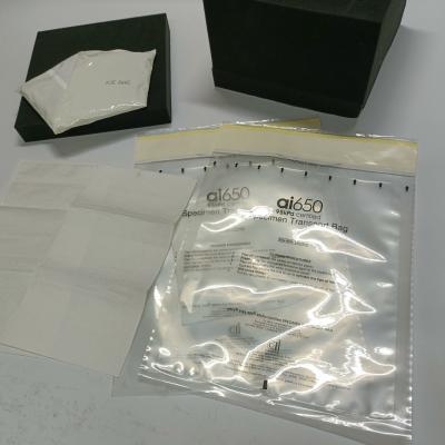 China Un3373 Transparent Transport 95Kpa Absorbent Sealed Zip Specimen Bag With Pouch for sale
