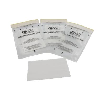 China Double Pocket Biohazard Medical PE Pathological Specimen Bag Eco Friendly Plastic for sale