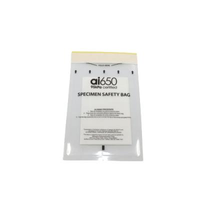 China Biodegradable Biohazard Specimen Bags Self Adhesive Top for sale