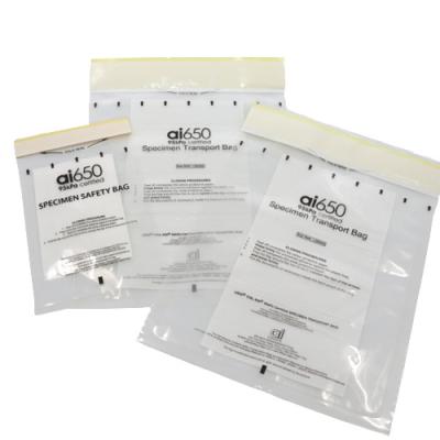 China 50pcs Specimen Biohazard Bags Logo Printing With Outside Pocket Paperwork Pouch for sale