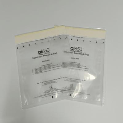 China Seal Ziplock Specimen Transport 95kpa Biohazard Bag Custom Printing for sale