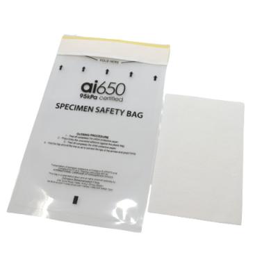 China Biochemical Sample 7 Slot Custom Printed Specimen Safety Bag Transparent for sale