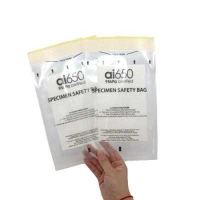 China Laboratory Specimen Transport Bag 3 Layer Leak Proof Sealed High Pressure for sale