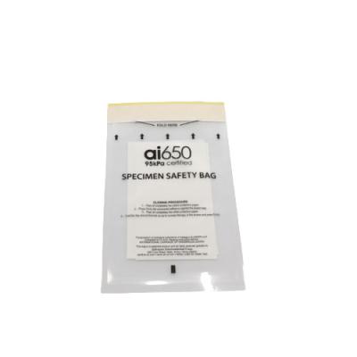 China Medical Plastic Blood Specimen Packaging Transport Bag Self Sealing for sale