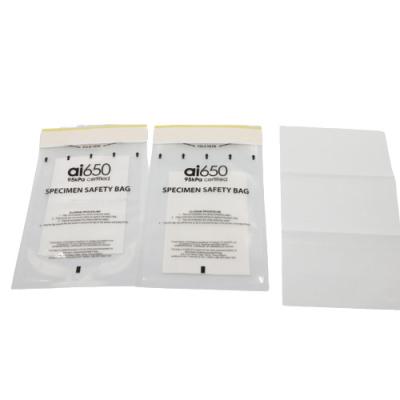China Clear Lab Plastic Transport Biohazard Specimen Bag Custom Self Sealing for sale