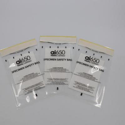 China Customized Medical Pathology Bags Disposable Biohazard Specimen Self Adhesive for sale