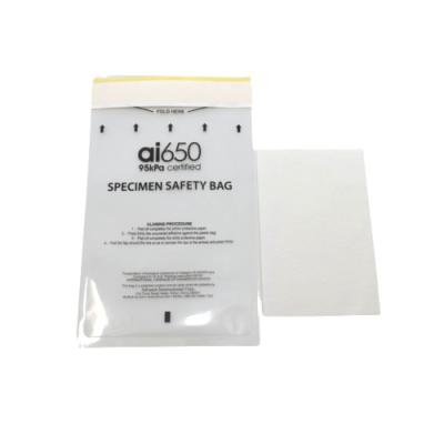 China Self Adhesive Biohazard Medical Specimen Bags Leak Proof Transparent for sale