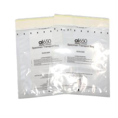 China LDPE Medical Disposable Leak Proof Biohazard Specimen Bag For Lab for sale