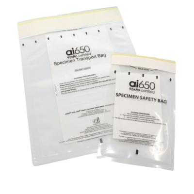 China Biosafety Self Sealing Specimen Transport Bag Medical Sampling for sale