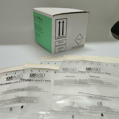 China Yellow Zipper Polyethylene 95kPa Specimen Bags Sample Adsorption Adhesive for sale
