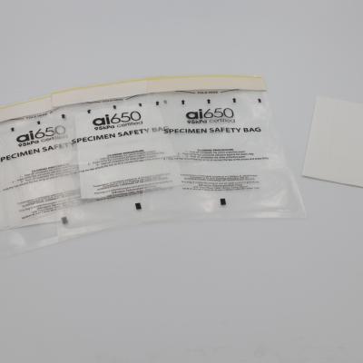 China Lab 95Kpa Biohazard Bag With Document Pouch / Back Pocket for sale