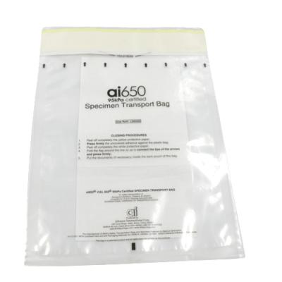 China LDPE Transparent Pathological Medical Examination Specimen Bag Self Sealing for sale