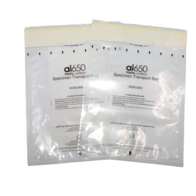China Biological Specimen Self-Sealing Transport Bag For Medical Test for sale