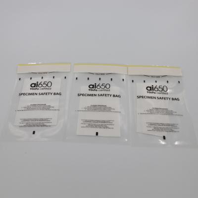 China Clear Biohazard Specimen Transport 95 Kpa Bags Plastic for sale