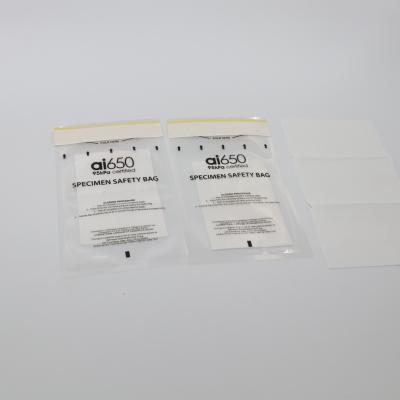 China Medical Biohazard Lab 95kpa Specimen Transport Bag With Pocket for sale