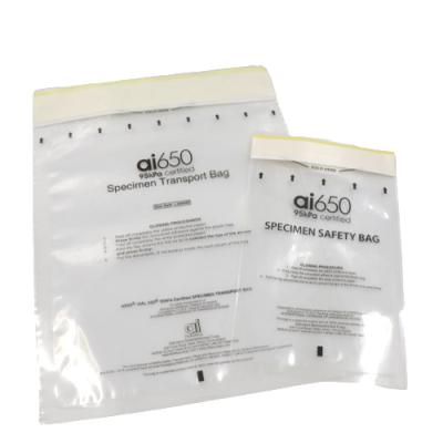 China Transporting Samples Biological 95KPA Specimen Bag Leak Proof for sale