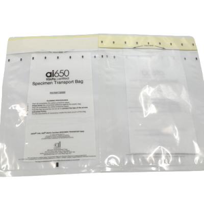China Self Sealing Biochemical Specimen 95KPA Bags Custom Printing UN3373 for sale
