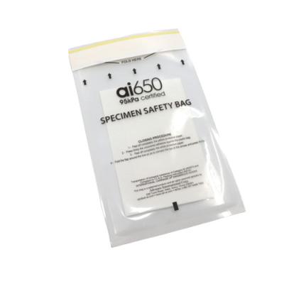 China Medical Test Biological Specimen Sealed Biohazard Bag Custom Made for sale