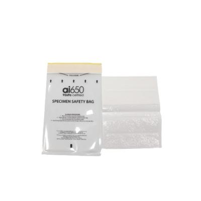 China Lab Pathology And Biohazard Test 95kPa Specimen Transport Bag Self Sealing for sale
