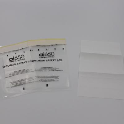 China LDPE Recyclable Biohazard Lab Bags With Document Pouch for sale