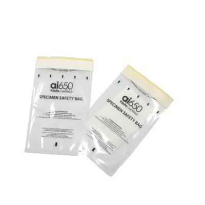 China 95kpa Zip Lock Specimen Biohazard Transportation Bags LDPE Plastic for sale