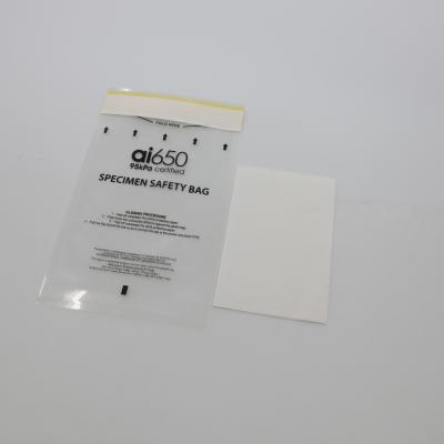 China 95kpa LDPE Ziplock Biohazard Specimen Bags Recyclable for sale
