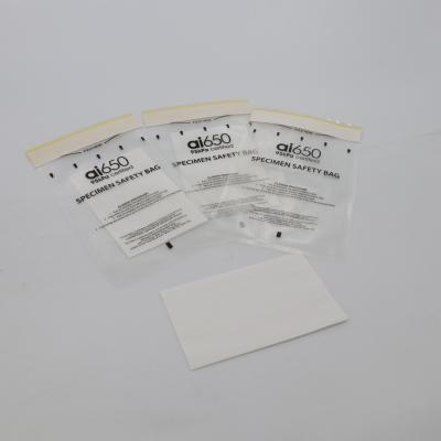 China Biohazard Ziplock Top LDPE lab specimen transport bags Laminated for sale