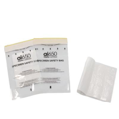 China Customized Specimen Biohazard Lab Bags With Absorbent Pad  Ziplock Sealing for sale