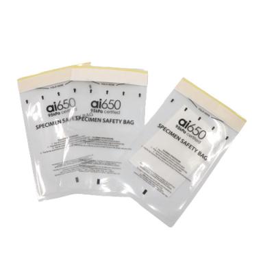 China LDPE Lab Biohazard Specimen Bags Cytotoxic Specimen 95kpa With Document Pouch for sale