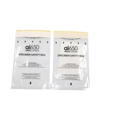 China Medical Biohazard Lab 95kpa Specimen Transport Bag With Pocket for sale