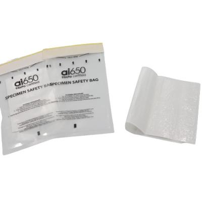 China Double Pocket Zipper Eco Friendly Plastic 95 Kpa Pressure Bags For Liquid Biohazard for sale