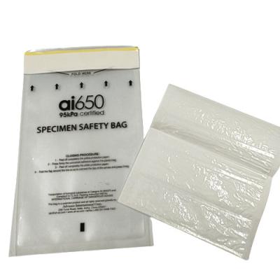 China 95kPa Specimen Bag With Zip Closure And Back Document Pocket for sale