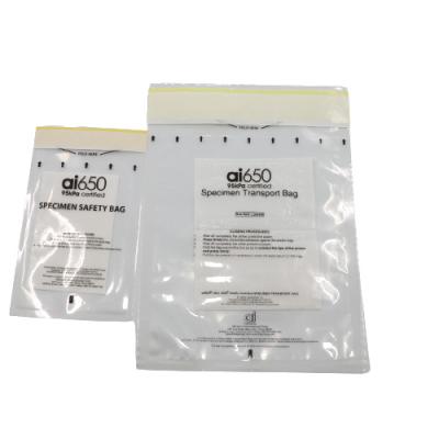 China Specimen Collection Zip Lock Specimen Bag With Resealing Tape for sale