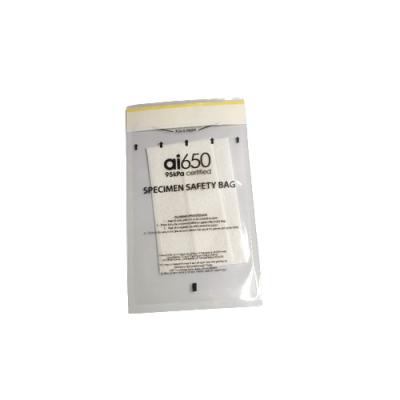 China 3 Walls Lab Use Clear Plastic 95kpa Biohazard Bags Eco Friendly for sale